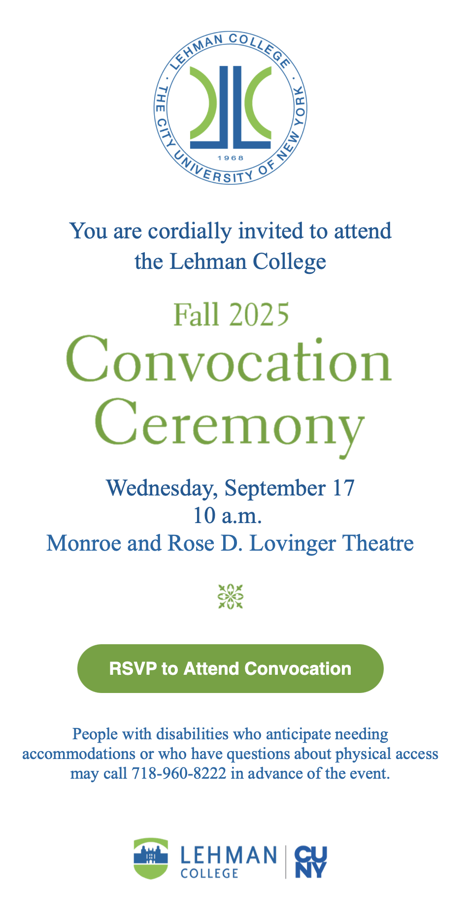 2025 | Fall Convocation 2025 | Lehman College