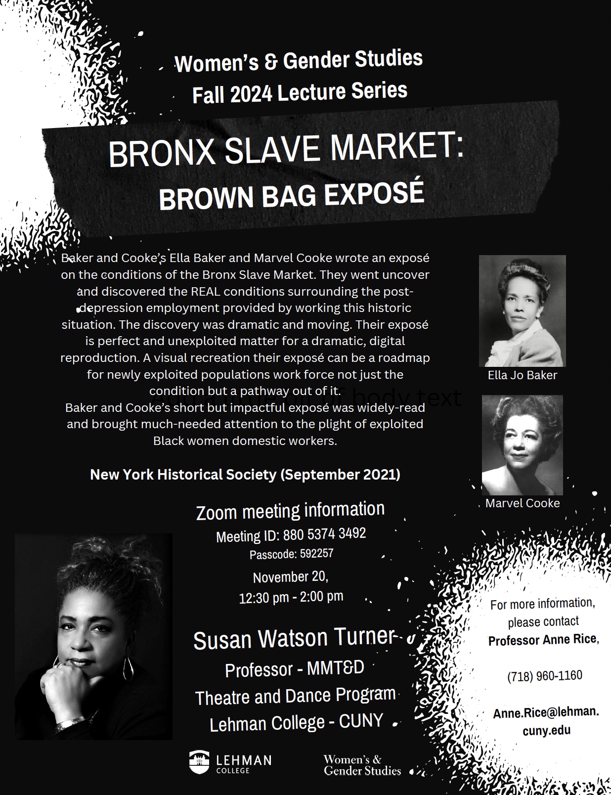 2024 | Ella Baker and Marvel Cooke's exposé, "The Bronx Slave Market ...